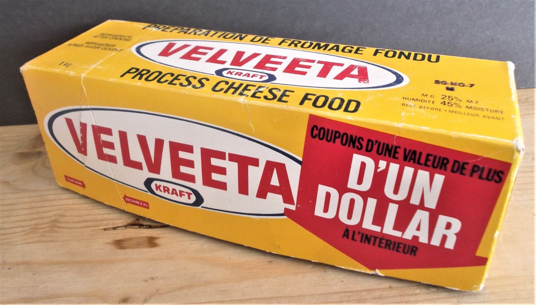 Vintage Kraft Velveeta Cheese Box