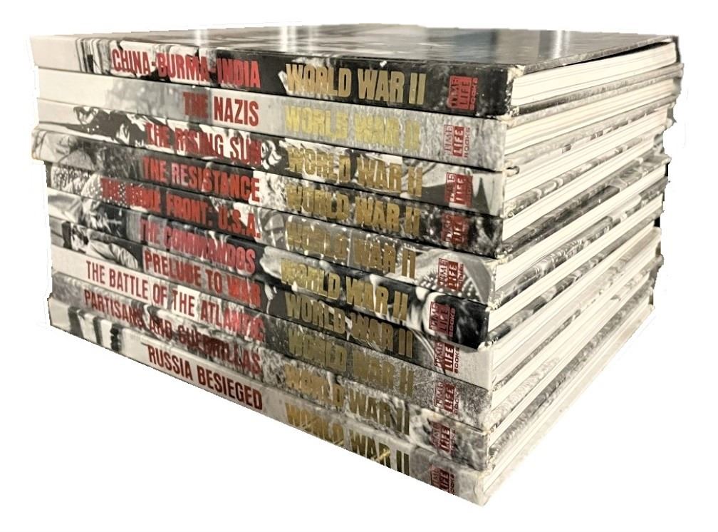 TEN VOLUMES Time Life WW2 encyclopedia set