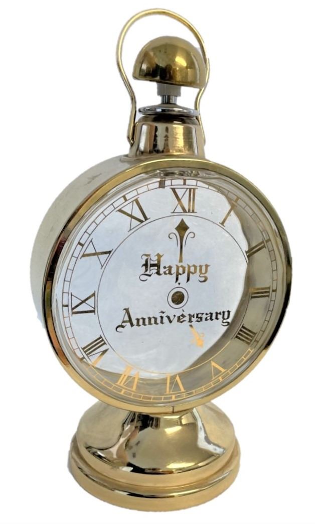 Vintage Faux Anniversary Clock , Music Box, It plays a song when you ...