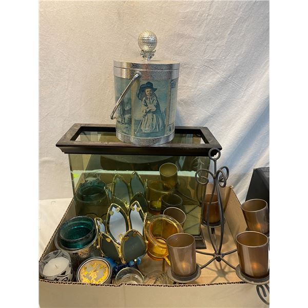 Candle holders and ice bucket