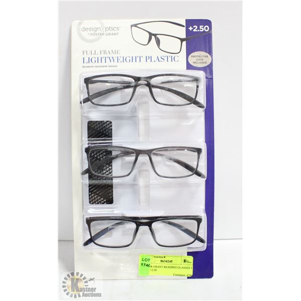 FOSTER GRANT READING GLASSES 3 PACK 2 50 foster-grant-reading-glasses-3-pack-2-50