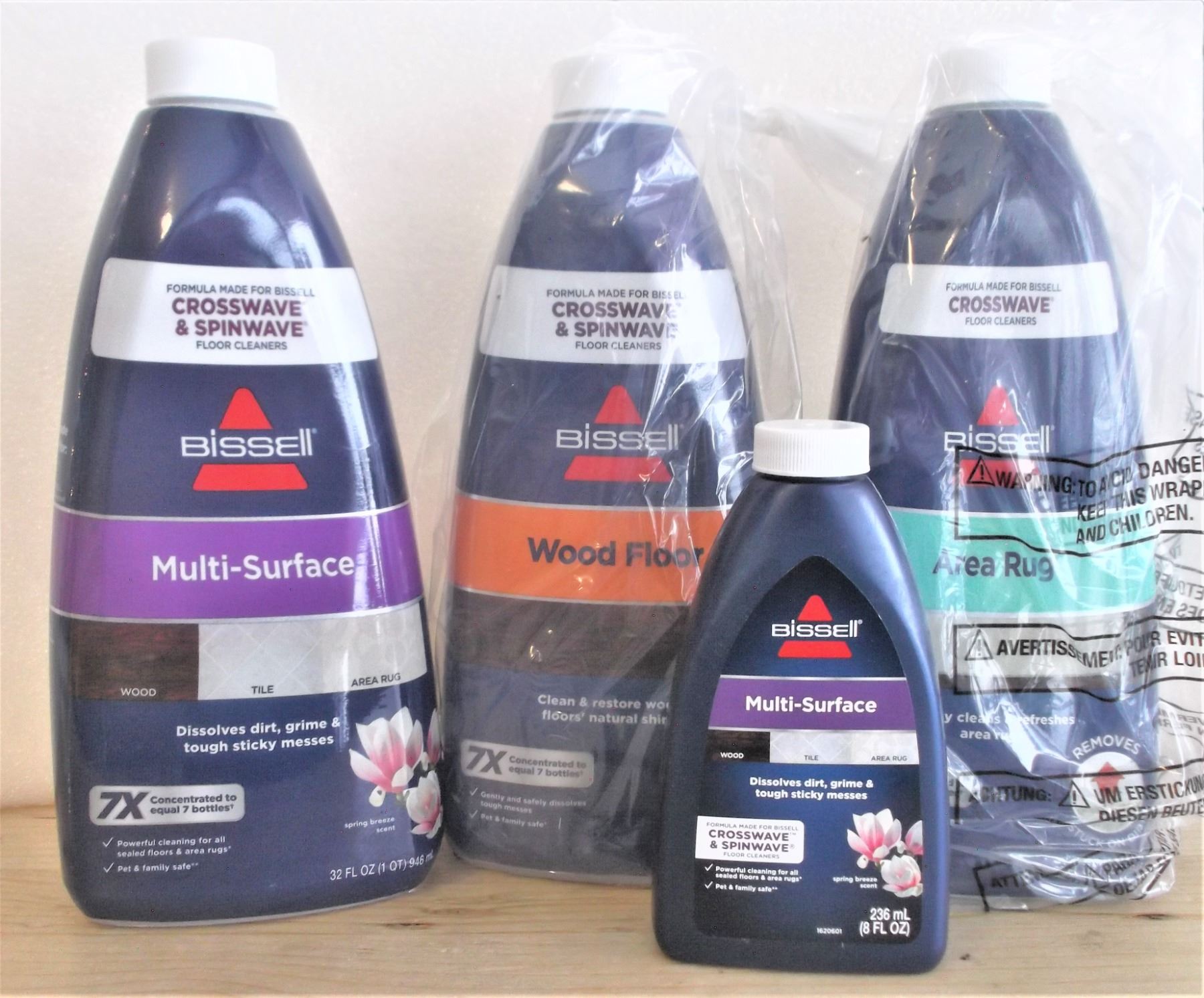 Bissell Crosswave Spinwave Cleaning Solutions Three Bottles Plus Mini