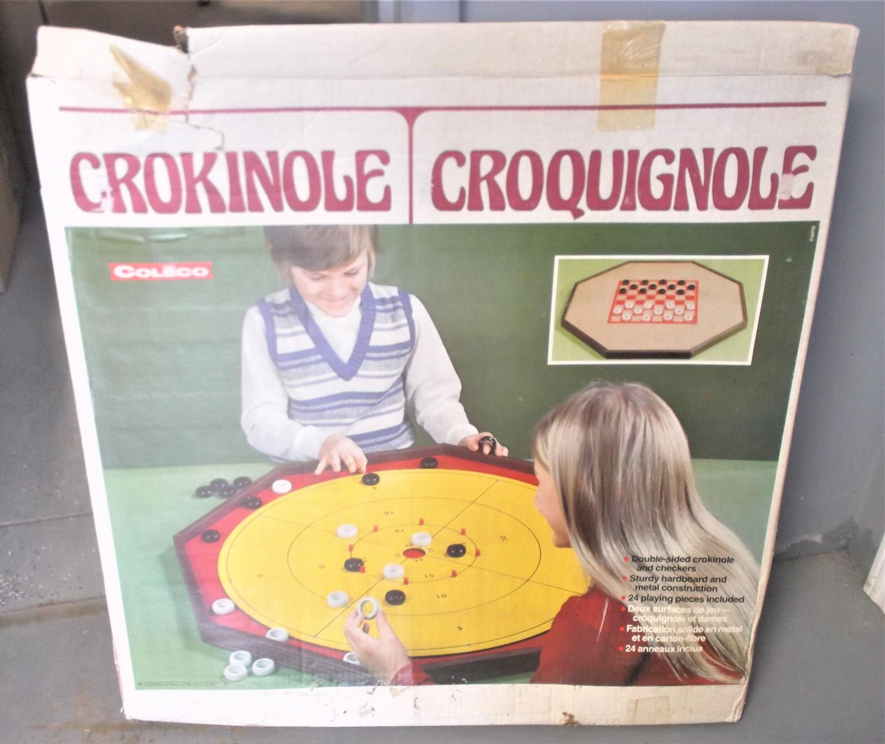 Vintage Crokinole Board in Box