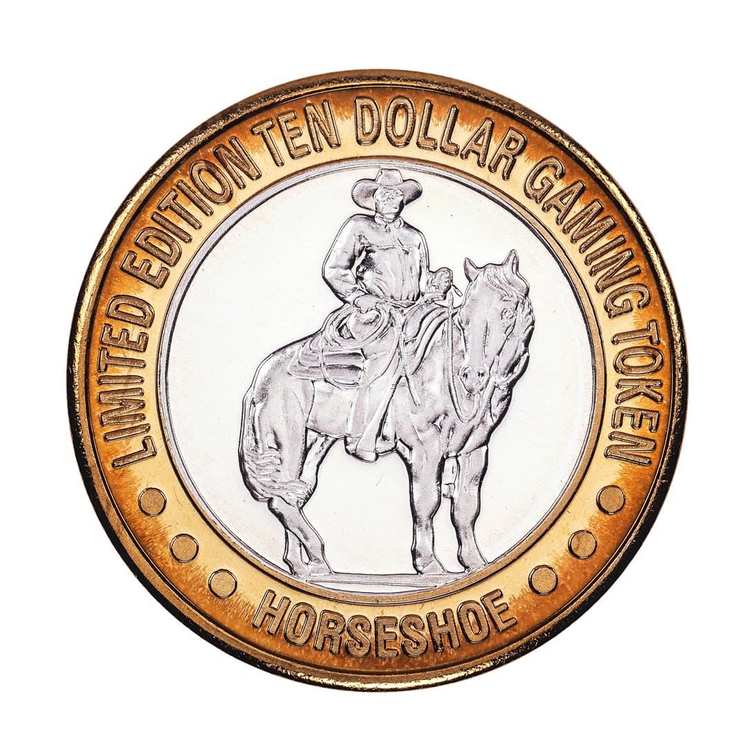 .999 Silver Binion's Horseshoe $10 Casino Limited Edition Gaming Token .999 Silver Binion's Horseshoe $10 Casino Limited Edition Gaming Token