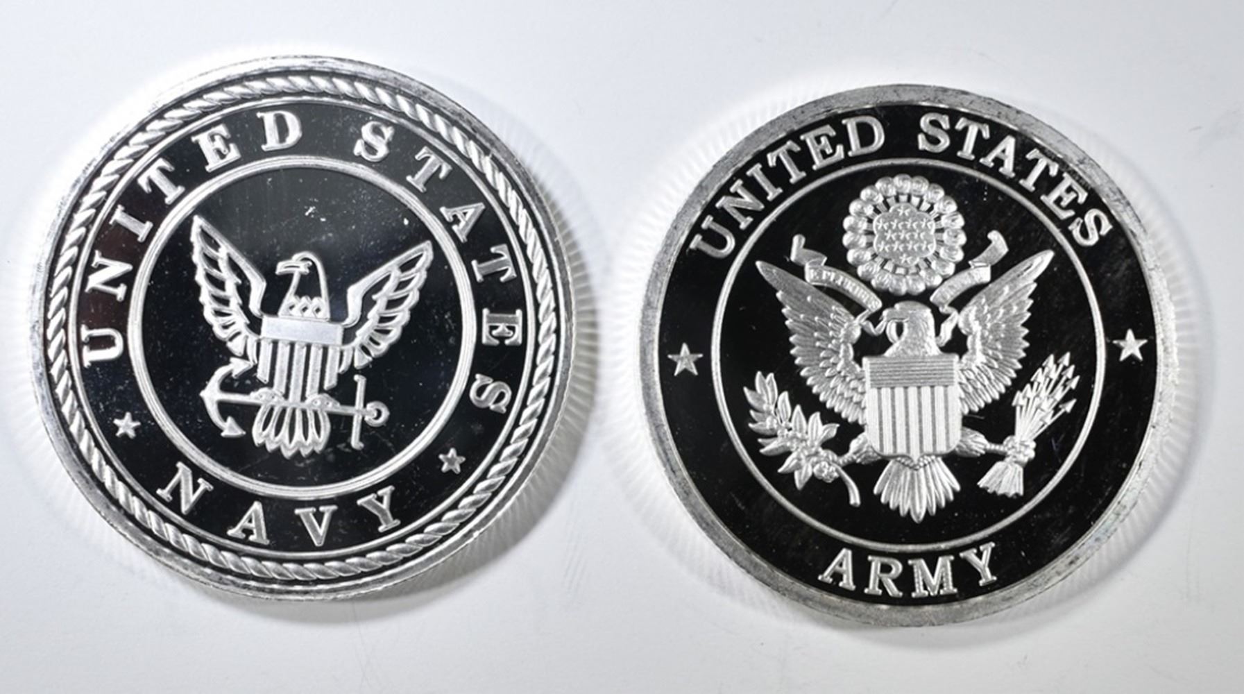 ARMY & NAVY ONE OUNCE .999 SILVER ROUNDS