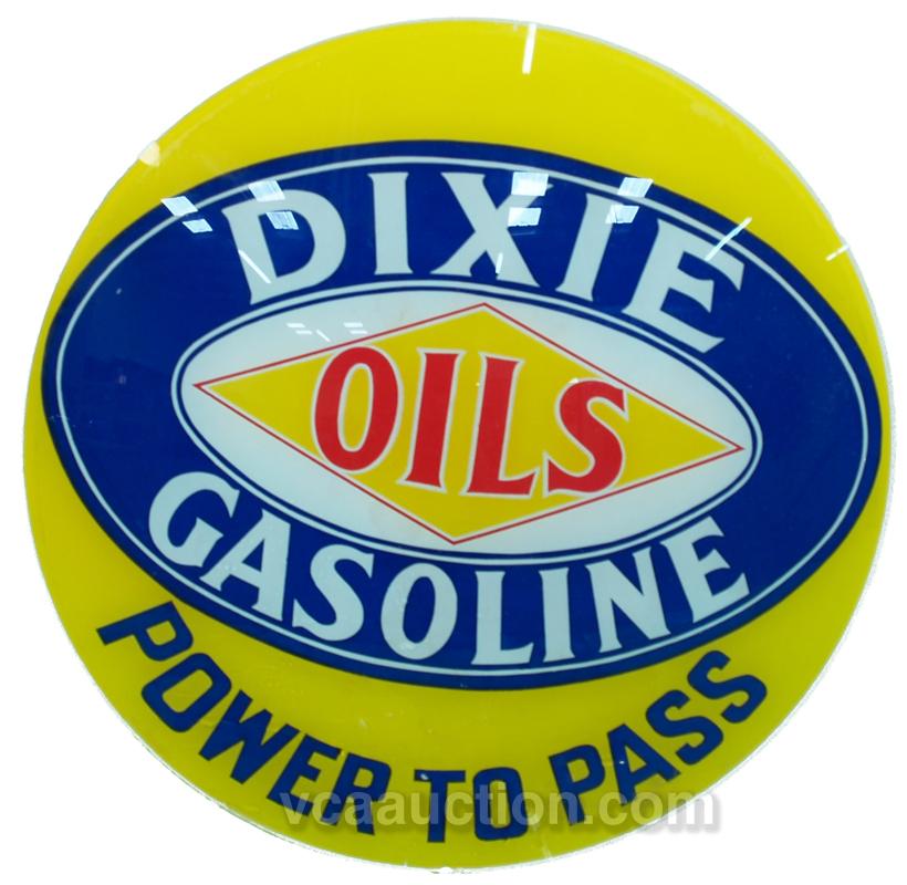 Dixie Oil Gas Pump Glass Lense