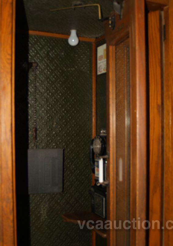 Old Wood Western Electric Stand-Up Telephone Booth w/