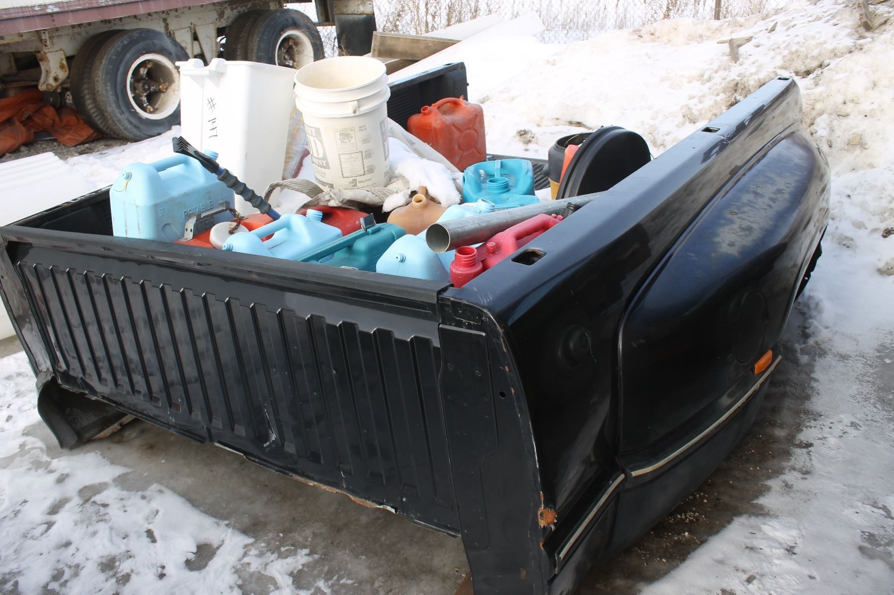 Damaged Dodge Dually Truck c/w misc