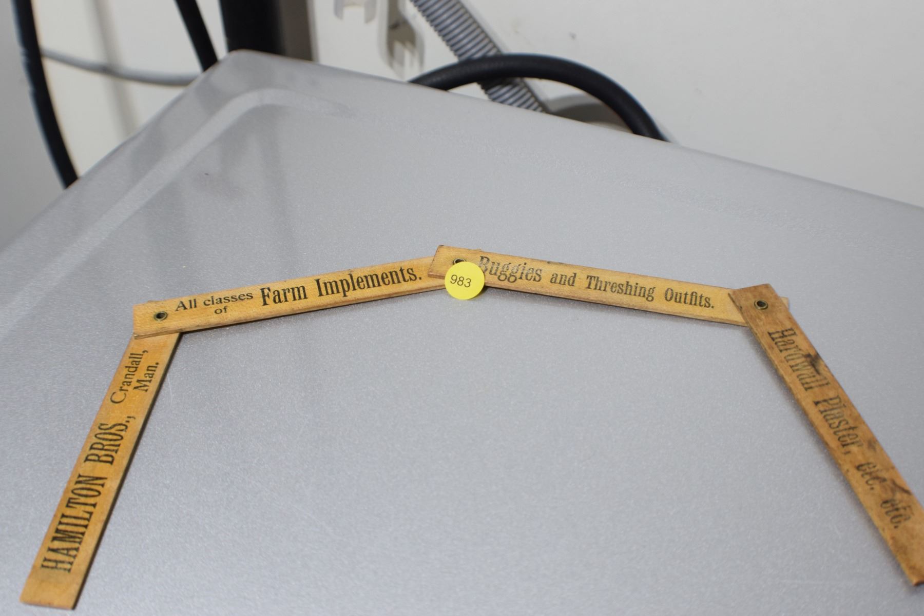 Hamilton Bros Farm Equipment Ruler - Schmalz Auctions