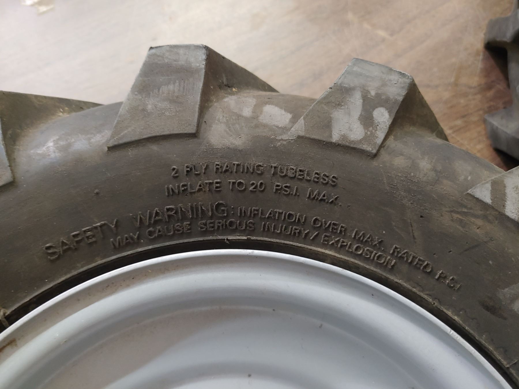 2 Carlisle 4.80-8NHS Rototiller Tires w/ Rims (New)