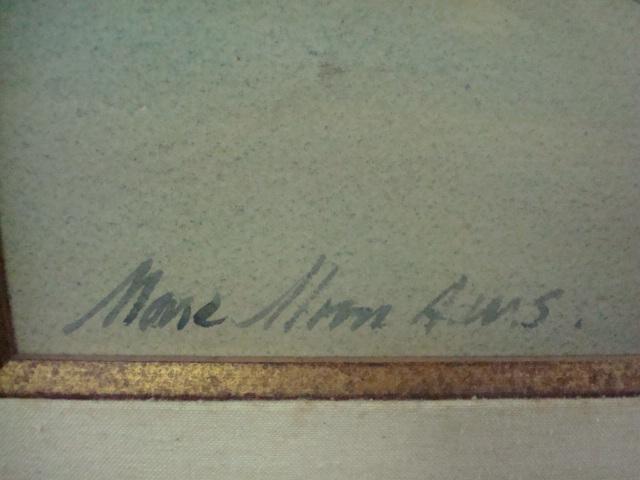 Signed MARC MOON Watercolor on Board, Coastal Vistas: