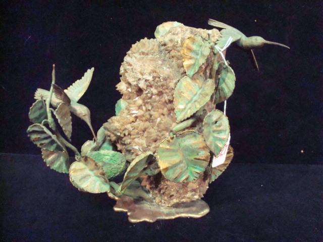 NORBERT ROESSLER Bronze and Mineral Stone Sculpture: