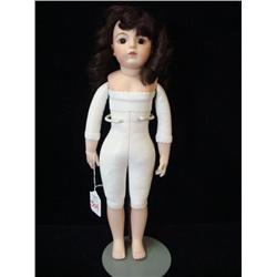 Reproduction Porcelain BRU Doll with Kid Body: