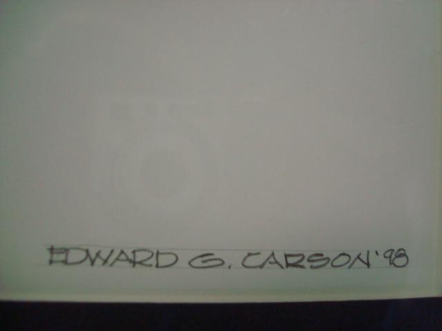 Pencil Signed, Numbered EDWARD CARSON Artist Proof:
