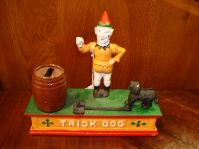 2 Reproduction Cast Iron Mechanical Banks: