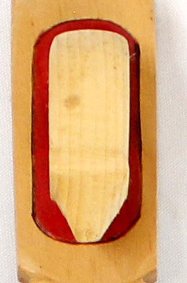Native American Ojibwe Carved Wood Pipe Stem