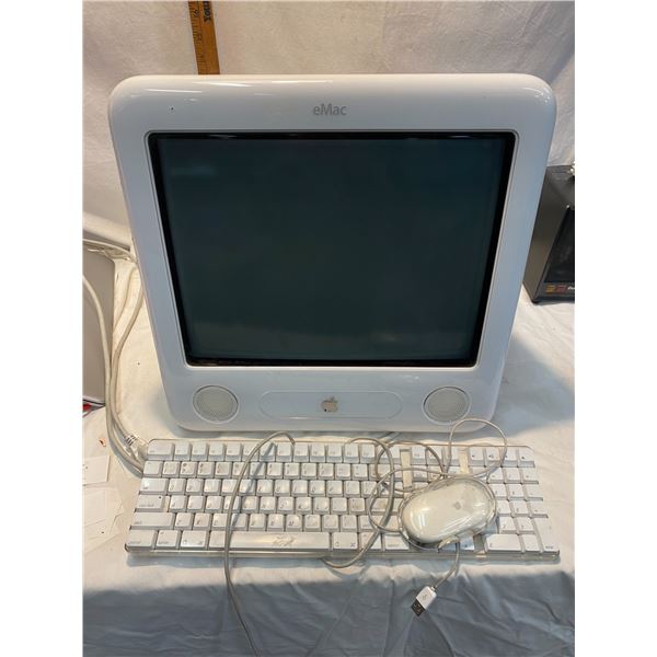 EMac computer, keyboard and mouse