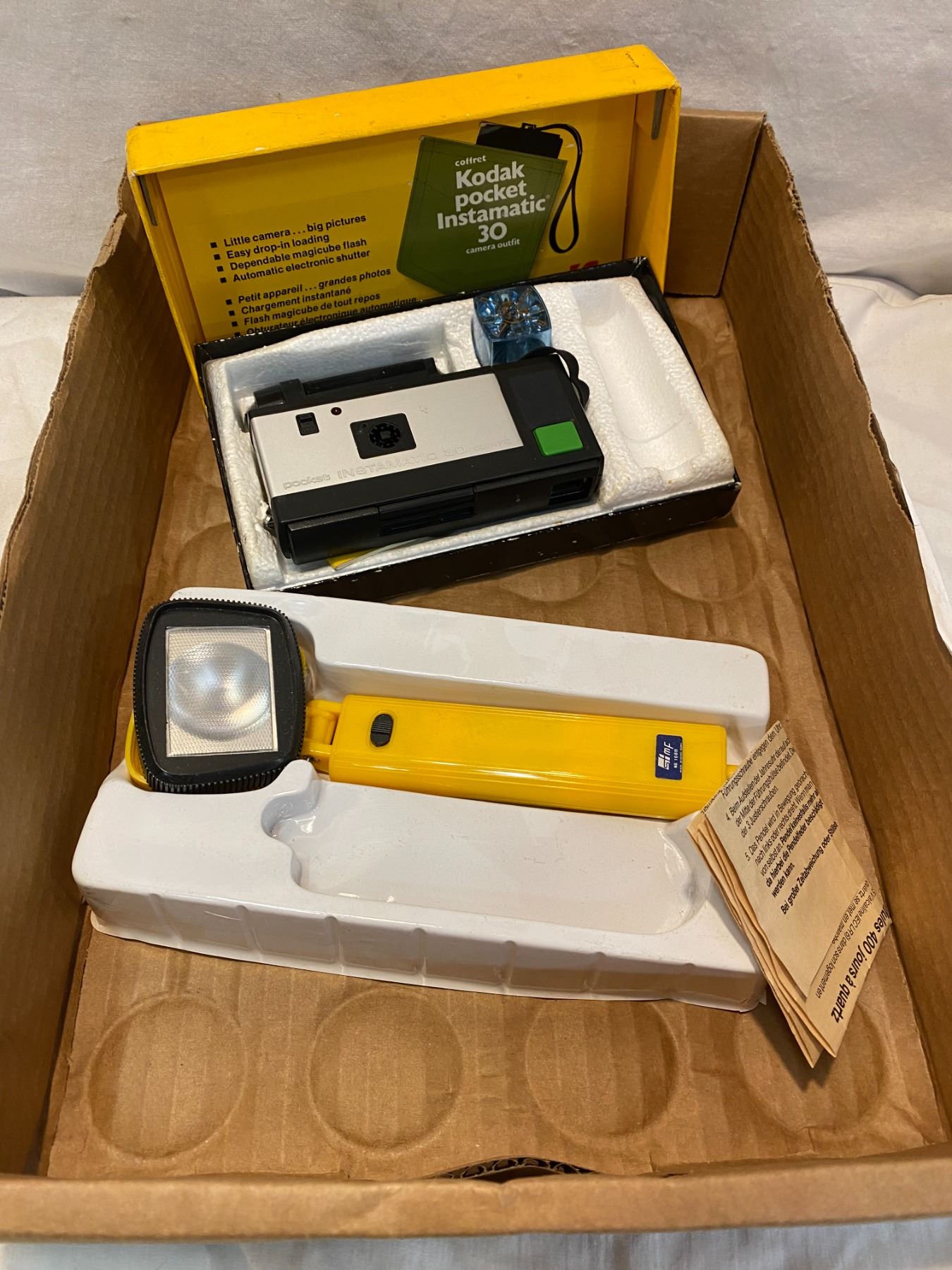 Kodak pocket instamatic and flash