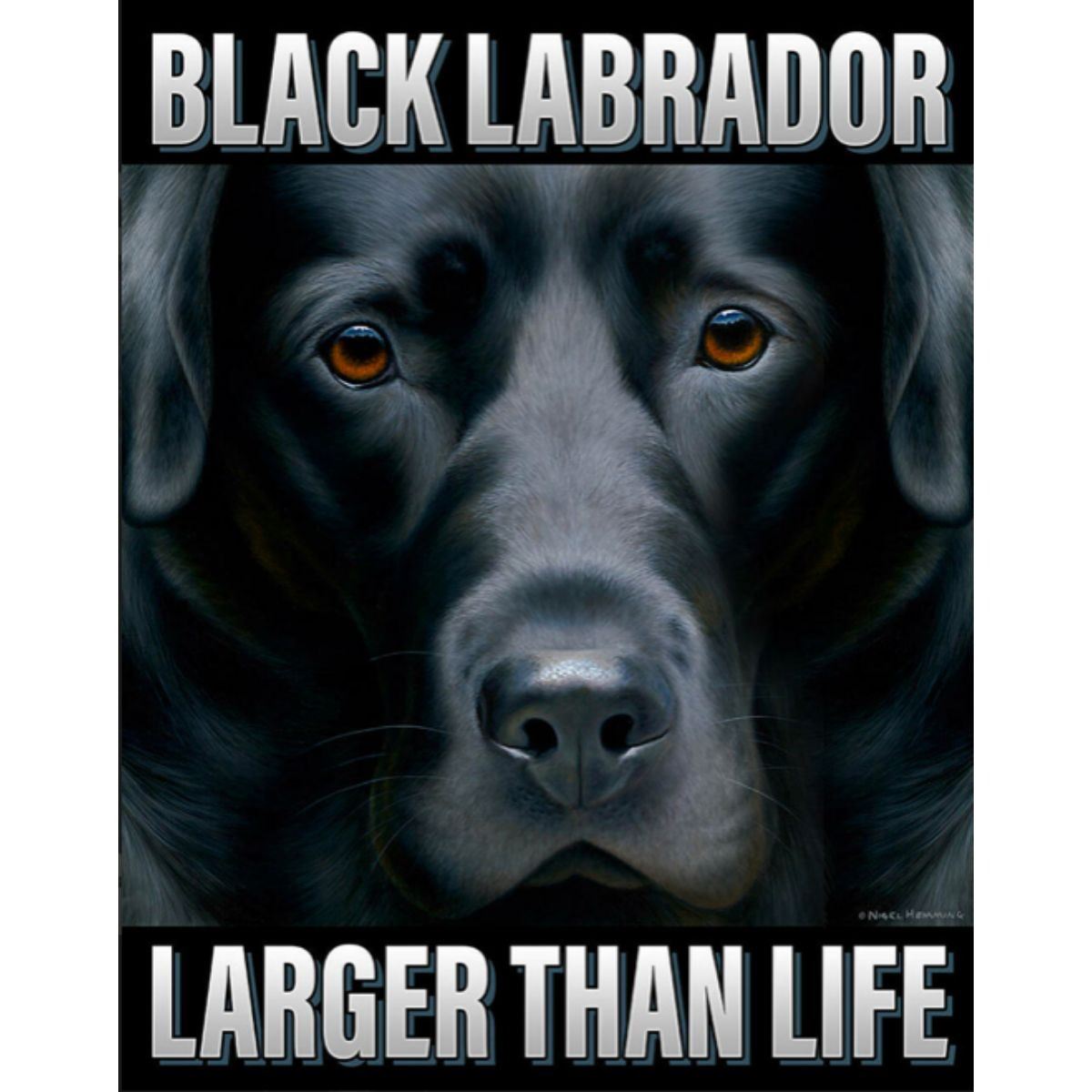 Black Labrador Metal Pub Bar Sign