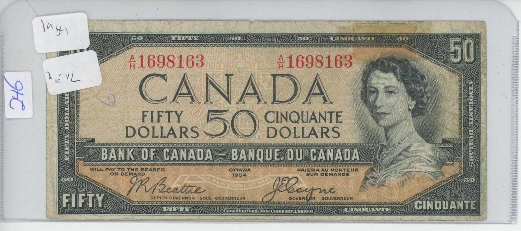 $50 Canadian Bill 1954