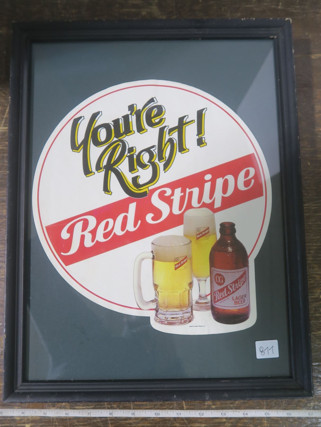 Red Stripe beer advertising sign