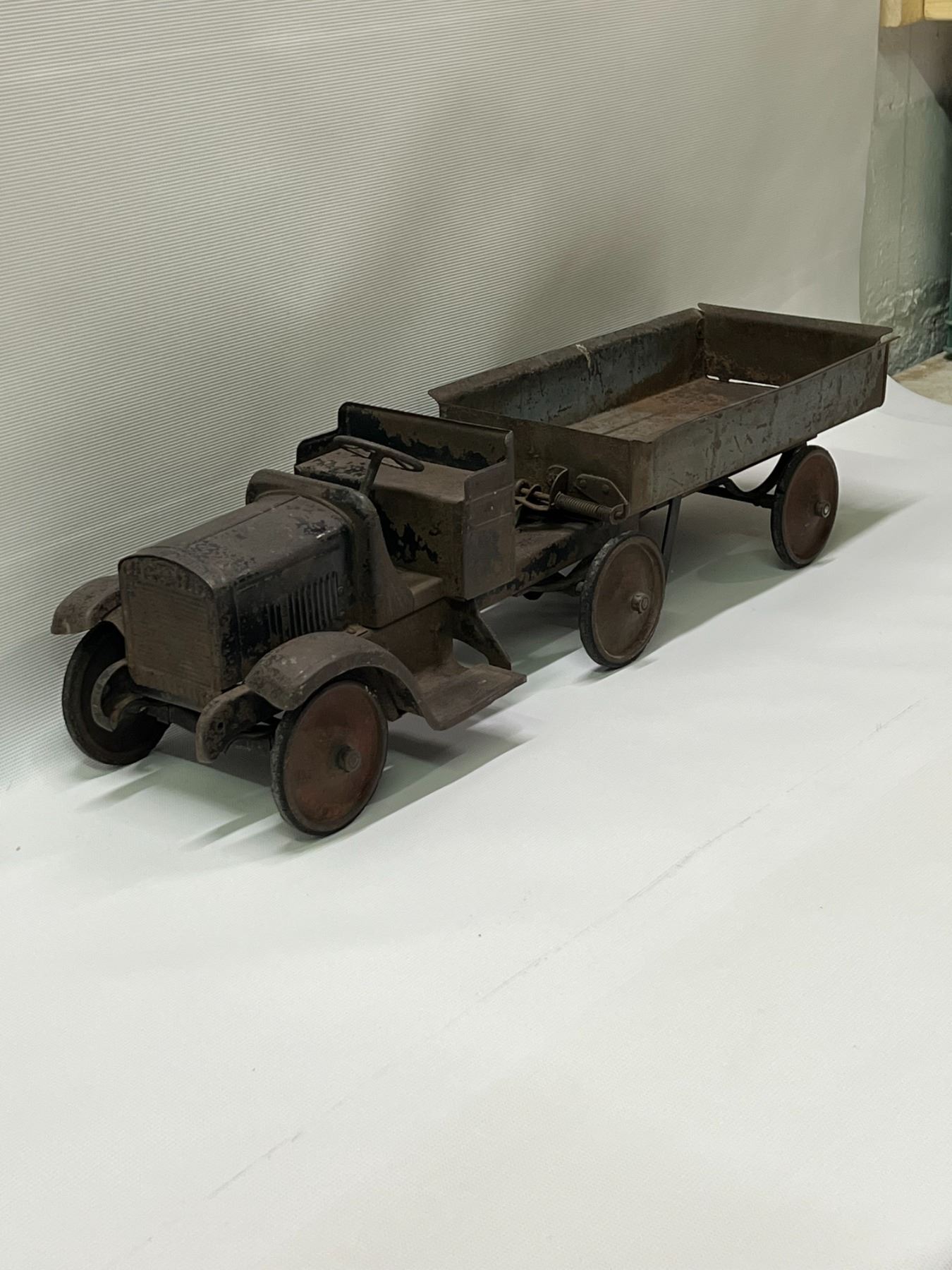 Vintage 1920s Steelcraft GMC Pressed Steel Truck & Trailer Original ...