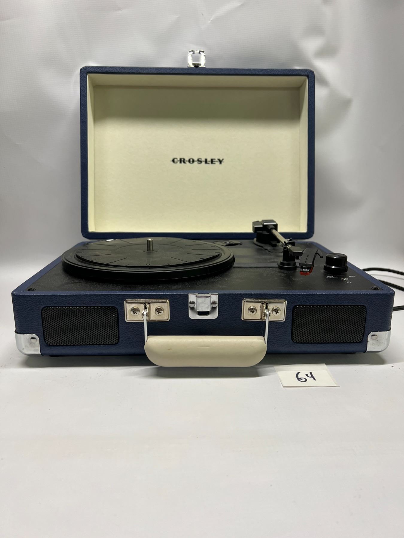 Crosley Suitcase Turntable Record Player CR8005A-BL Appr: 13.75x10x4.5"