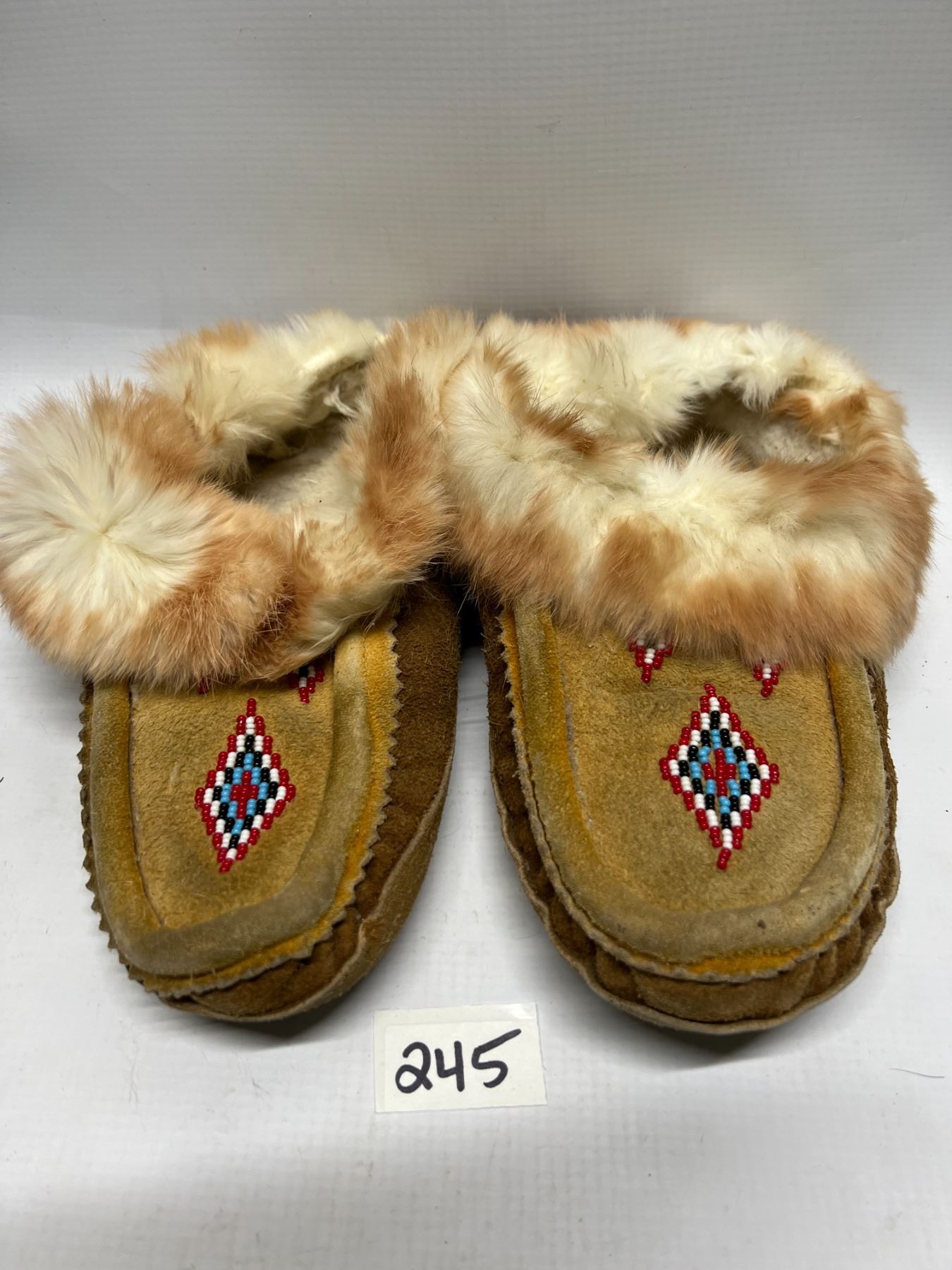 First Nations Beaded Footwear Foot Approx: 9x3.75"