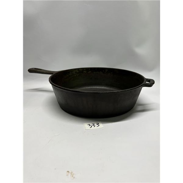 Deep Cast Iron Frying Pan Approx: 10.25"W 3"T