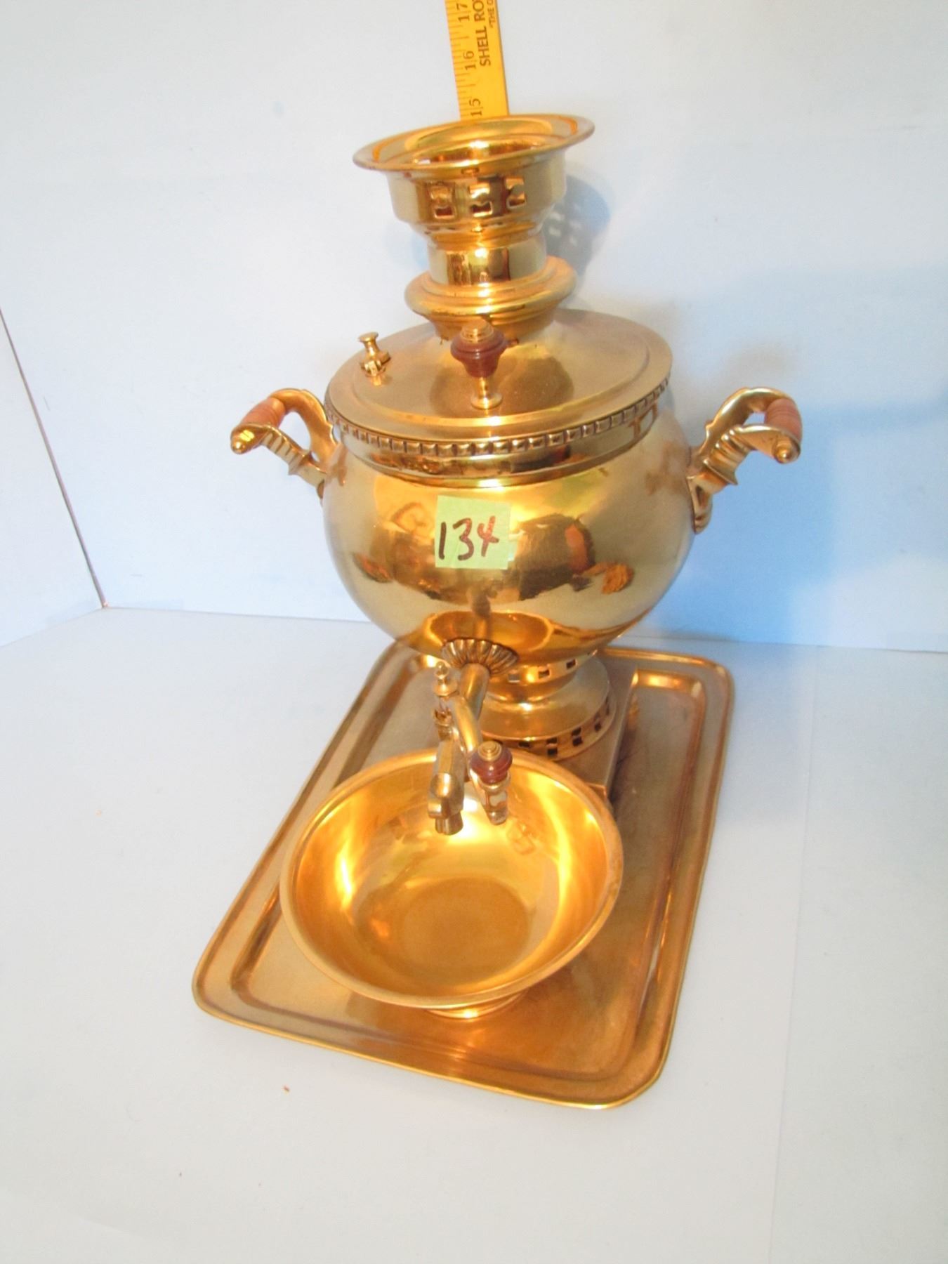 brass Samovar and tray