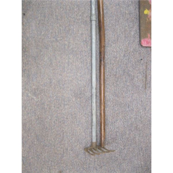 Wooden Walking Cane / Garden Rake