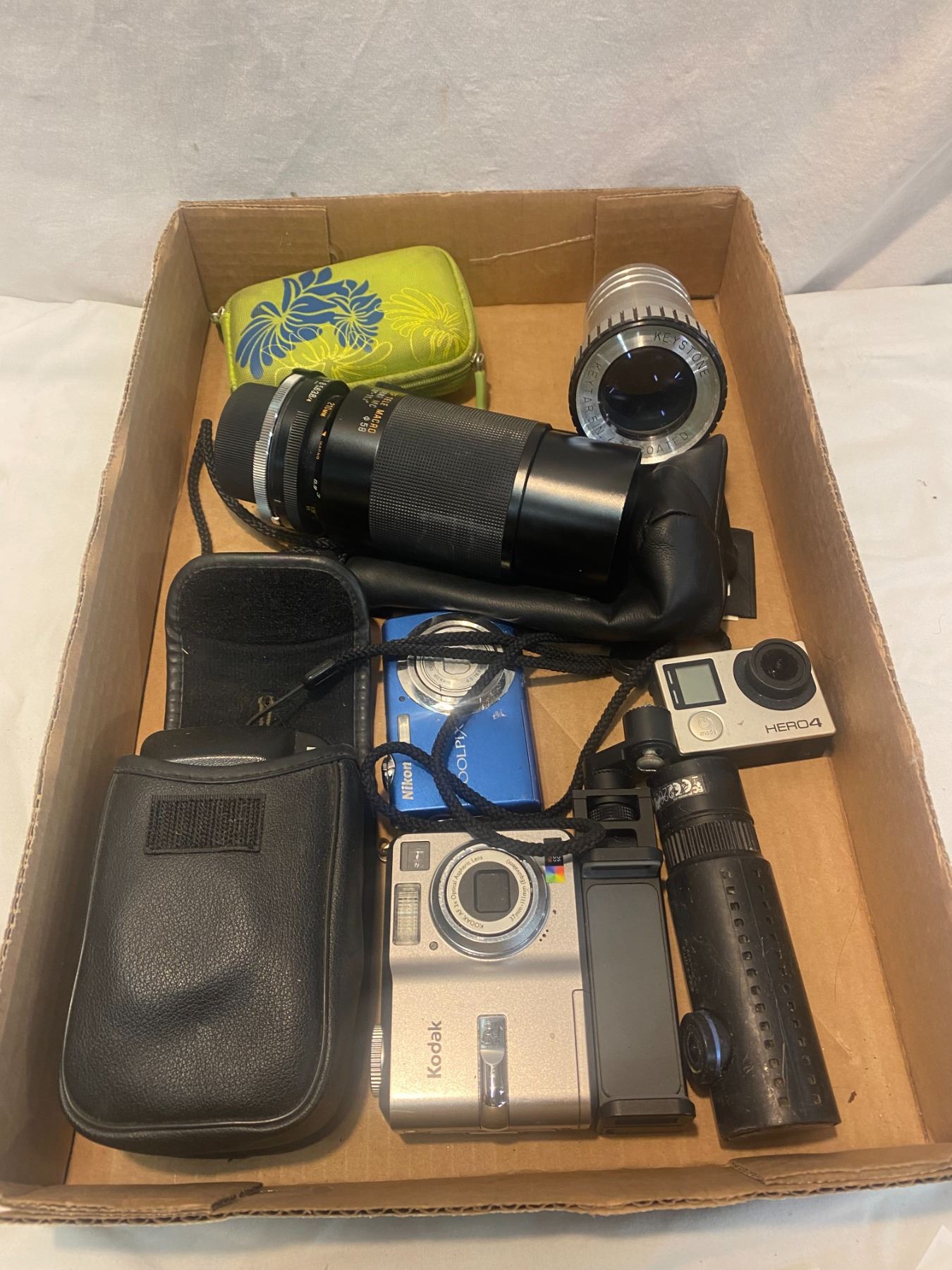 Assorted cameras and lenses