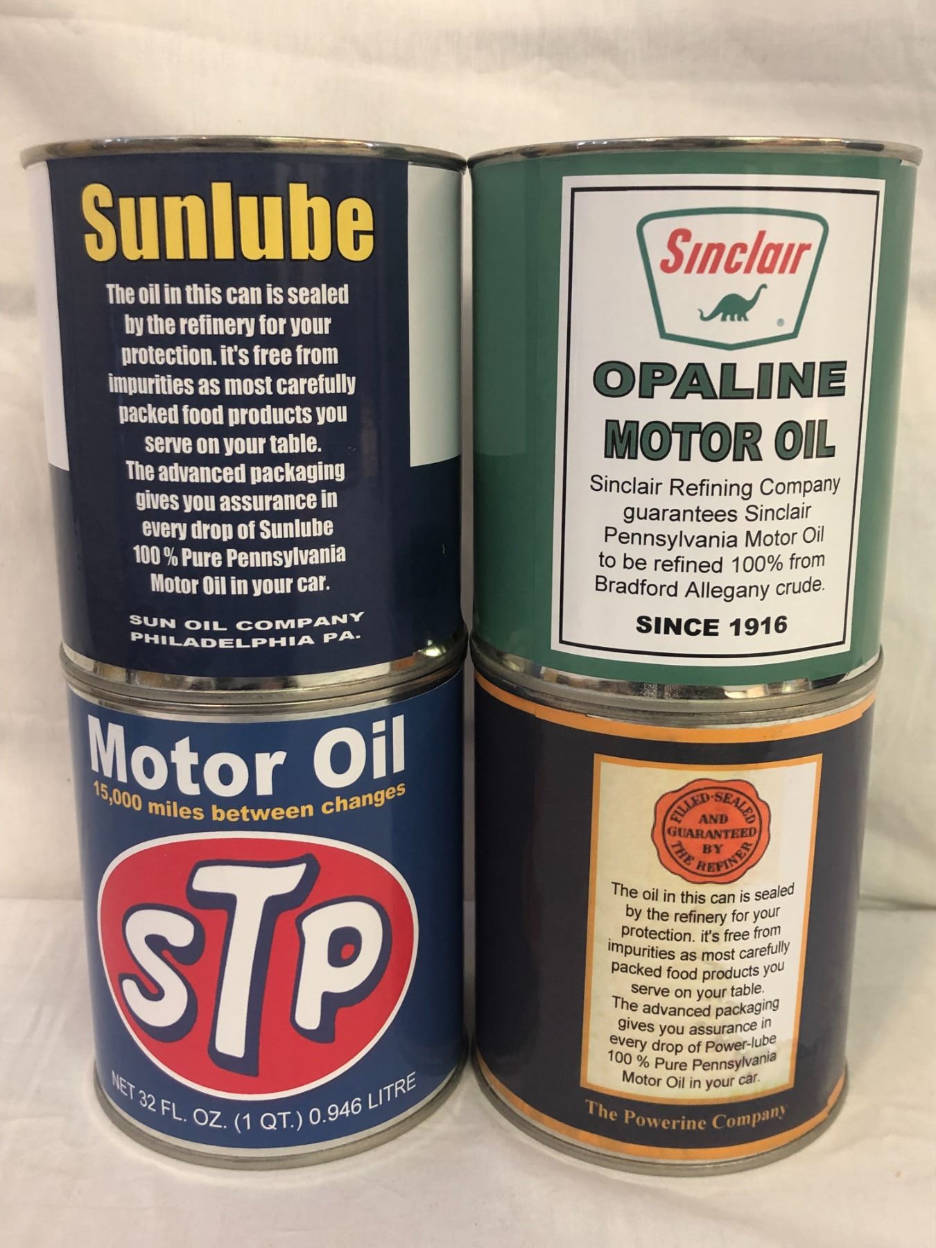 4 Reproduction Oil Cans