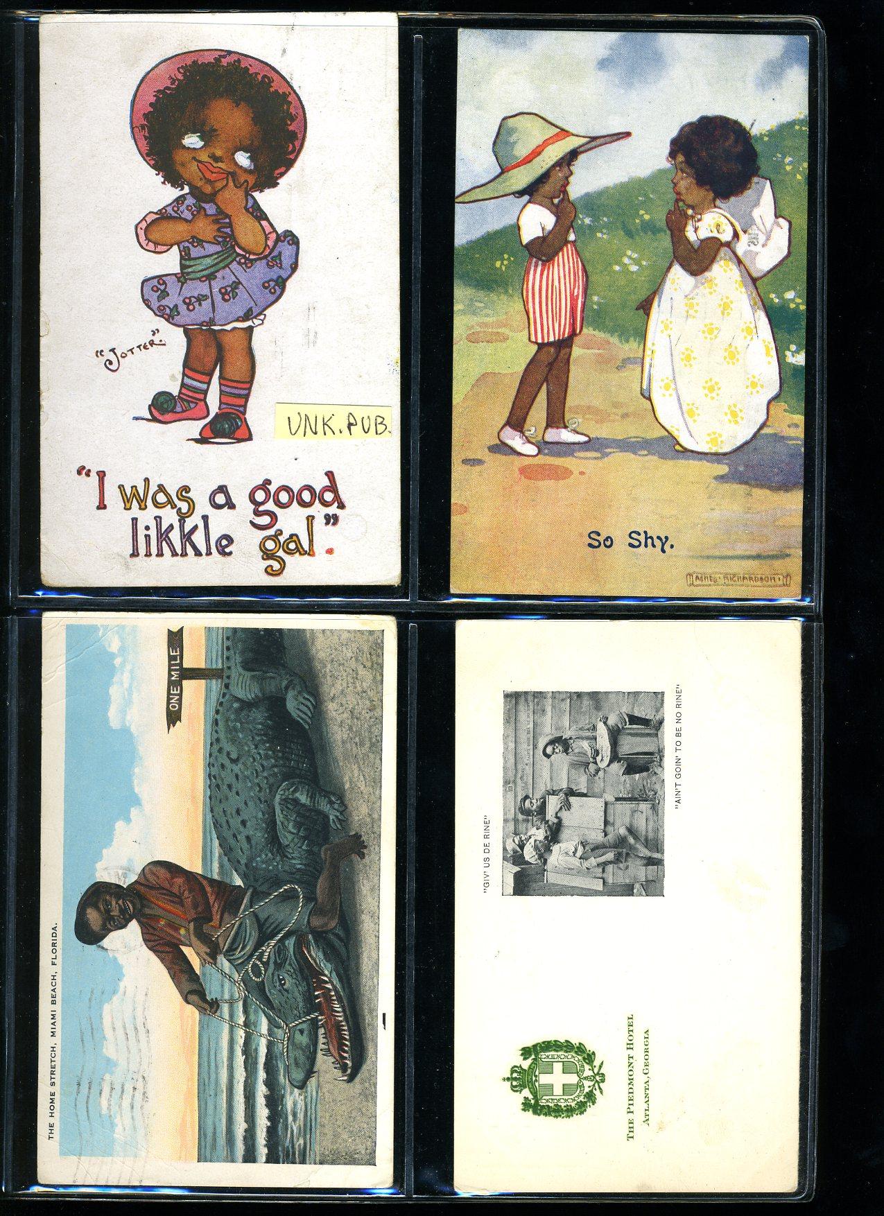 Black Americana Postcard Lot.