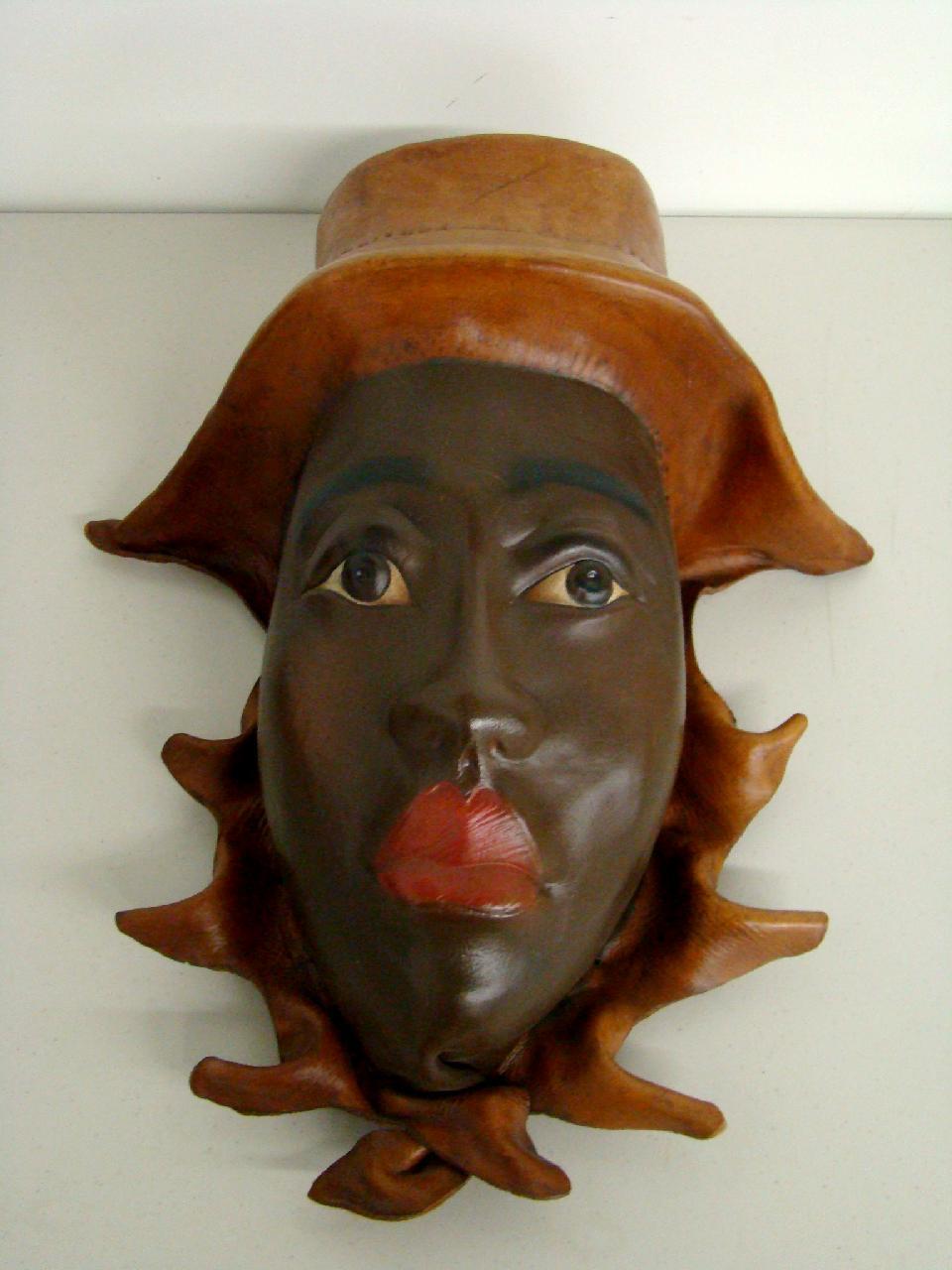 Black Americana Leather Wall Mask