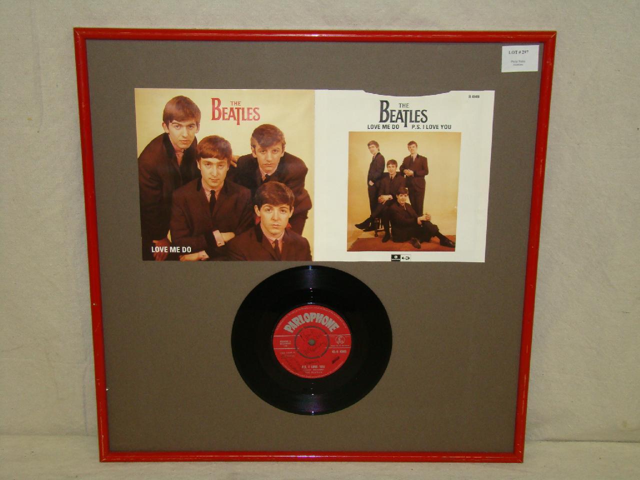Beatles. Parlophone Red Label. Signed.