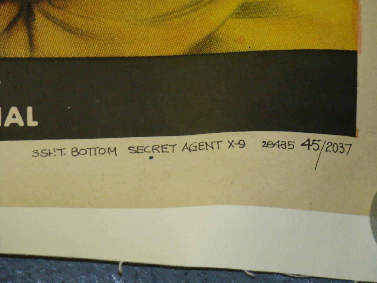 Secret Agent X-9 Serial 3 Sheet Poster