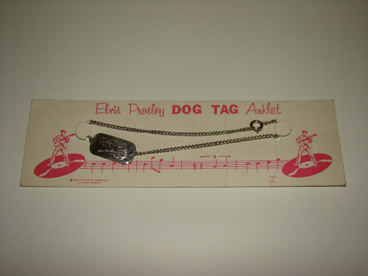 Elvis Presley 1956 Dog Tag Bracelet on Card