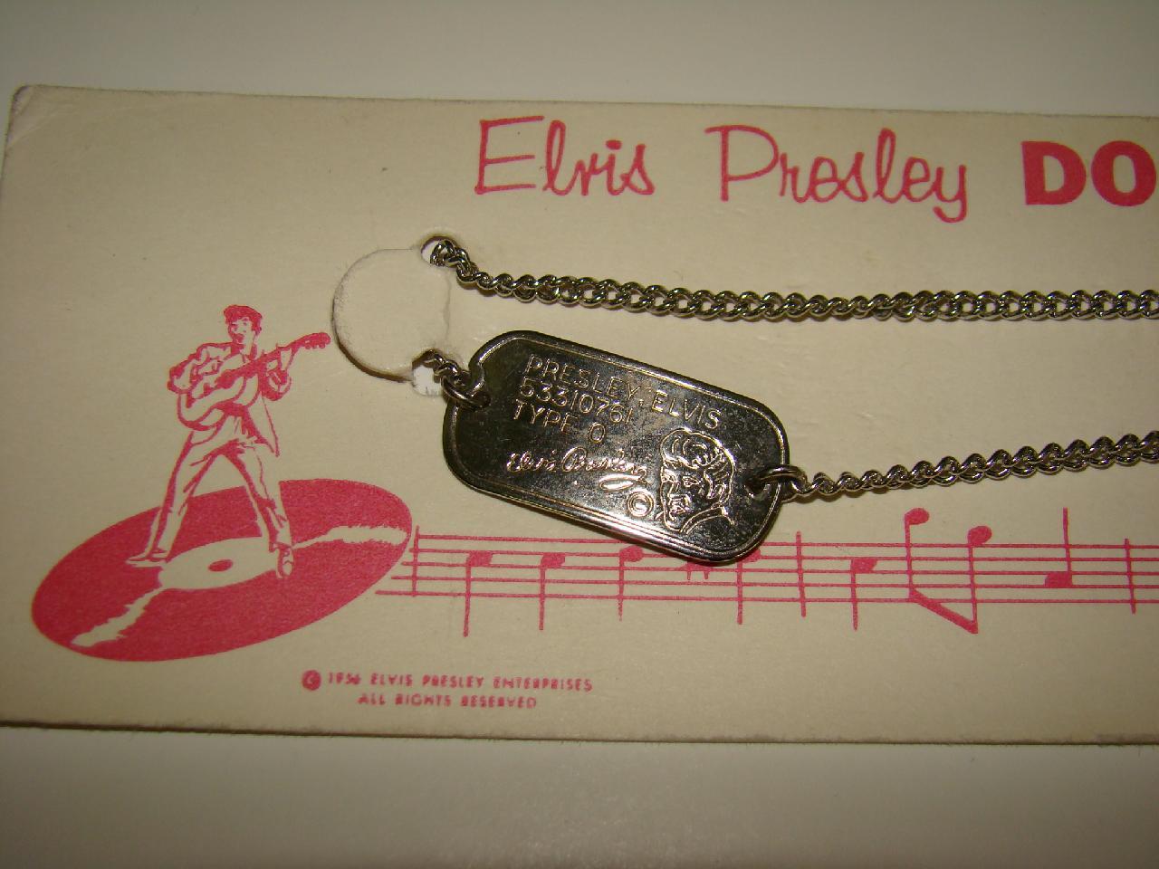 Elvis Presley 1956 Dog Tag Bracelet on Card