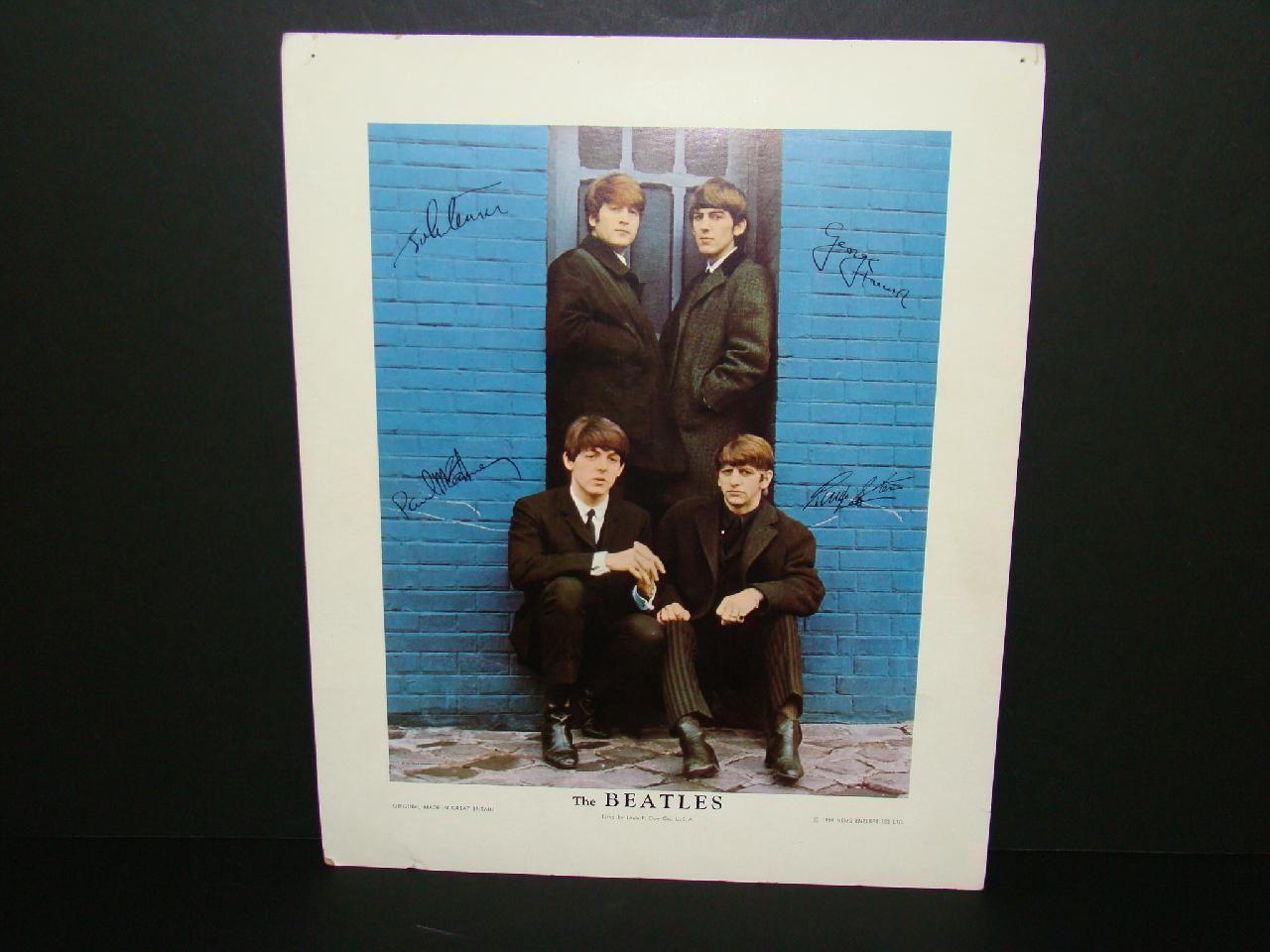 Beatles 1964 Louis Dow Cardboard Poster