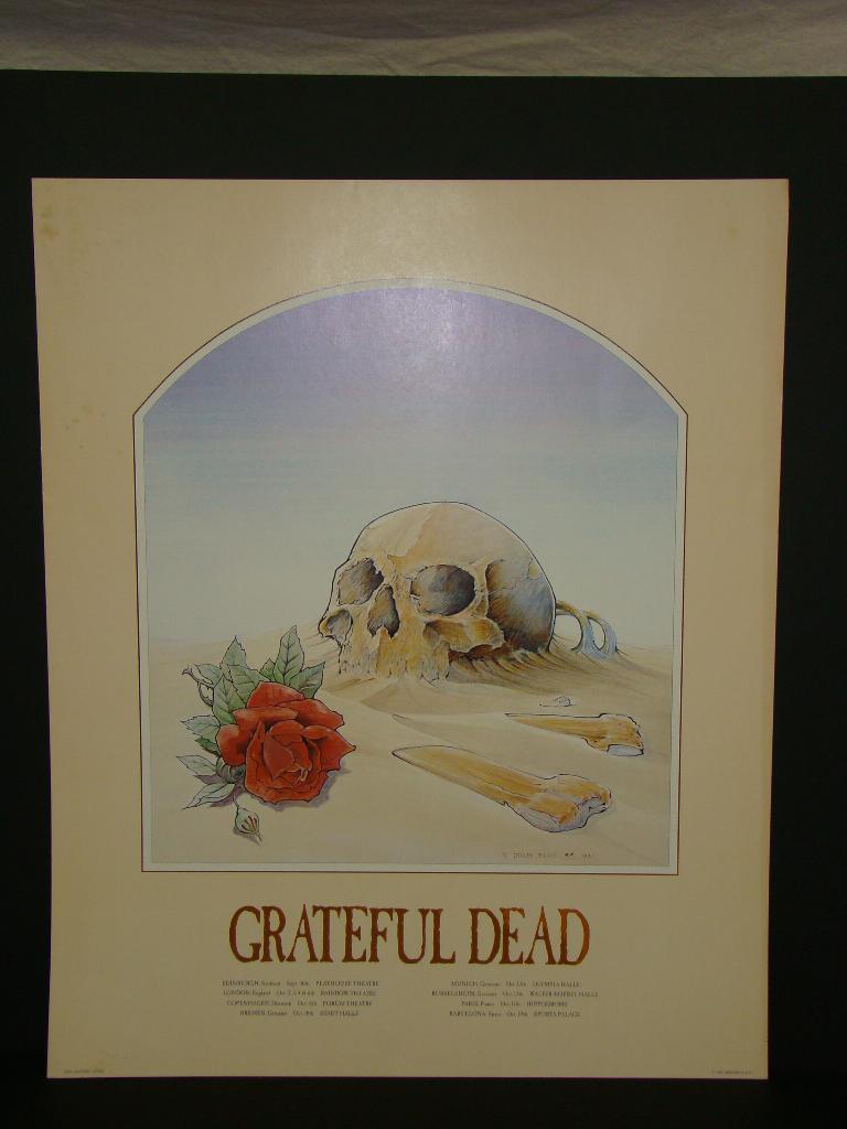 1981 Grateful Dead Europe Concert Poster