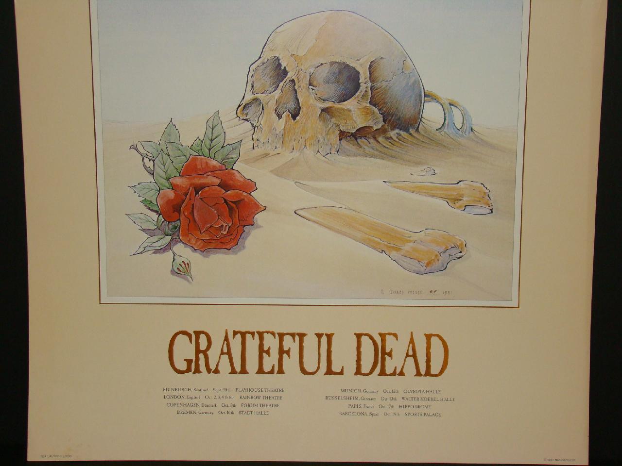 1981 Grateful Dead Europe Concert Poster