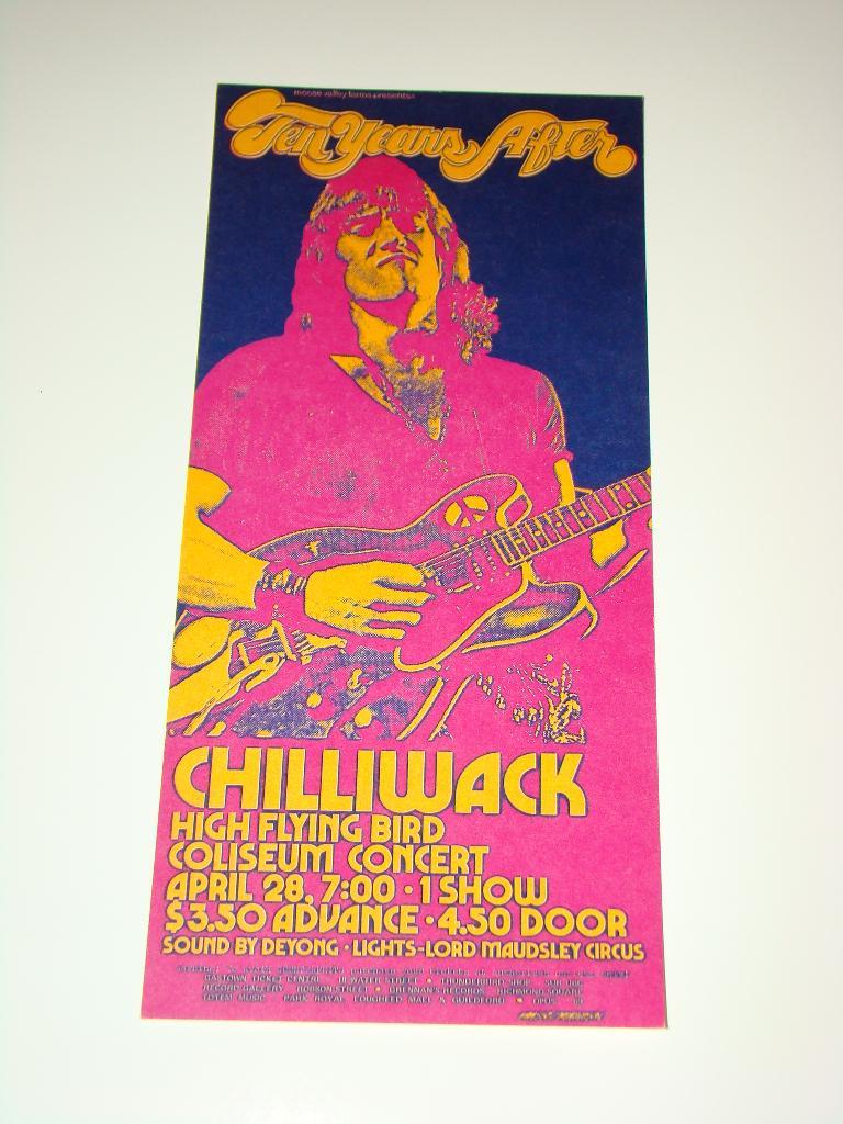 (3) Ten Years After Concert Handbills