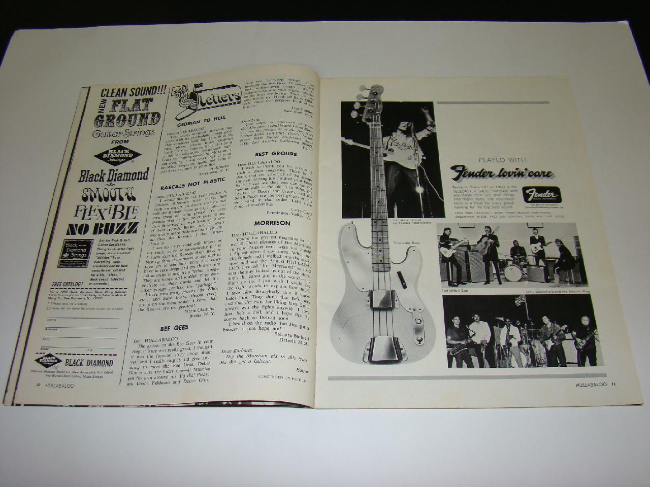 Cream 1968 Hullabaloo Magazine Hendrix Who