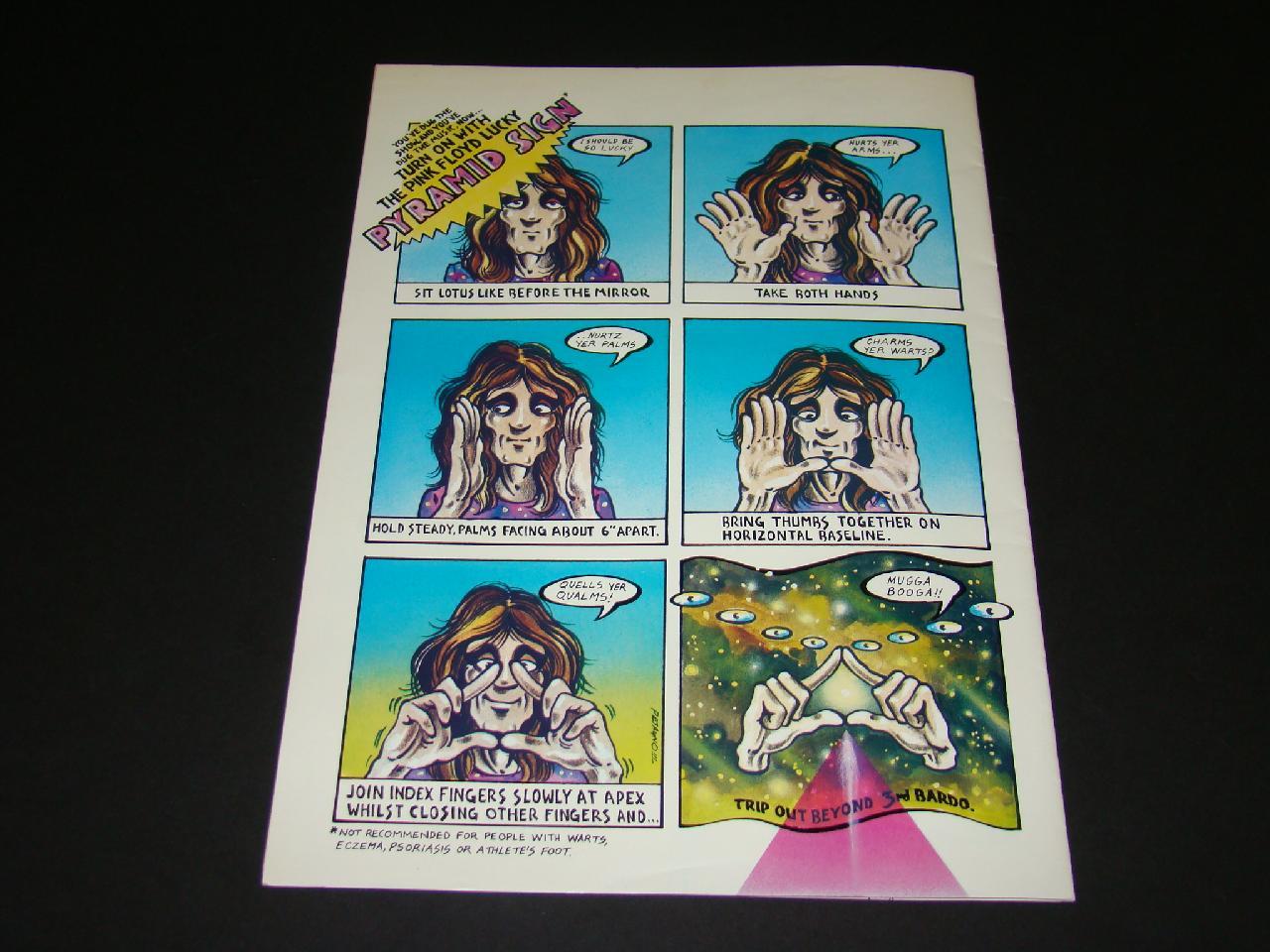 Pink Floyd 1975 Tour Programme Comic