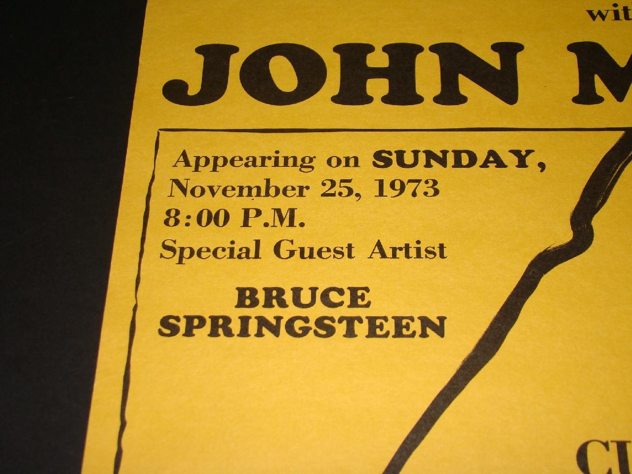 Bruce Springsteen 1973 Concert Poster