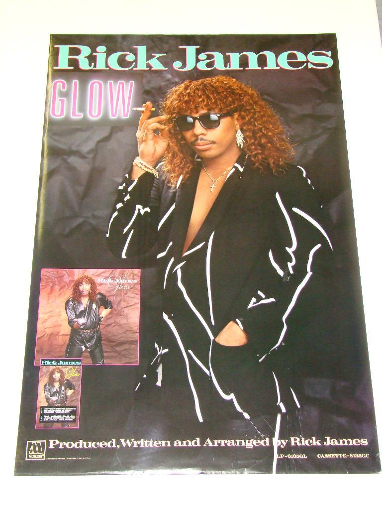Rick James Glow 1985 Promo Poster