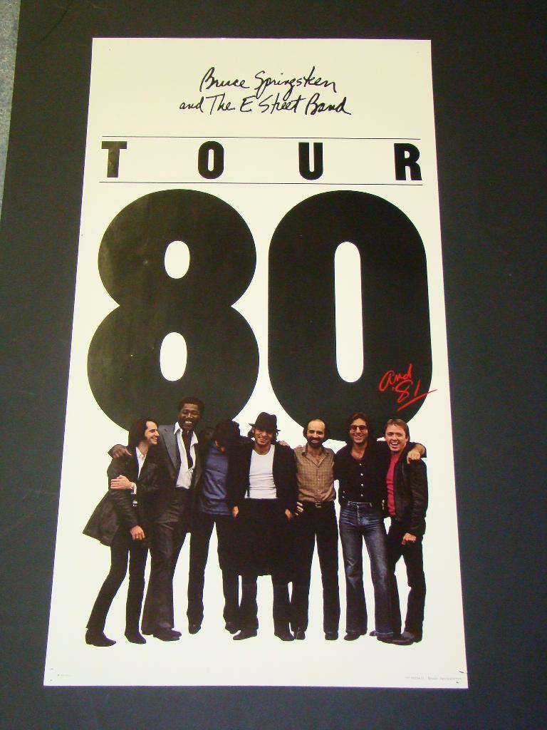 Bruce Springsteen 1980 Concert Tour Poster