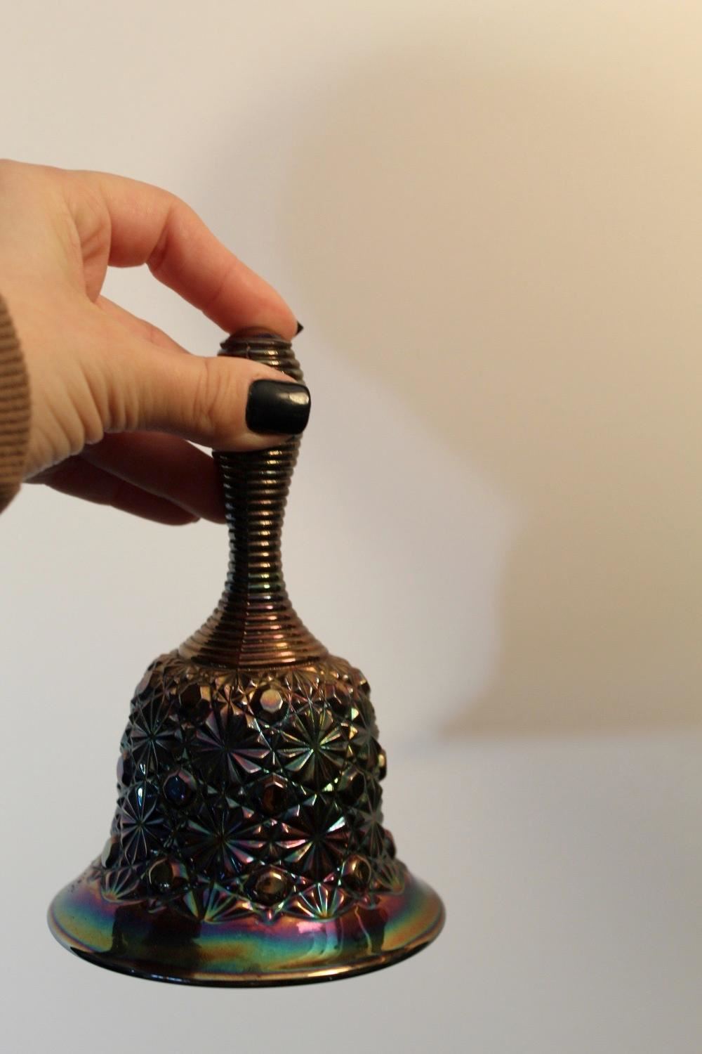 Purple Carnival Glass, Fenton Bell