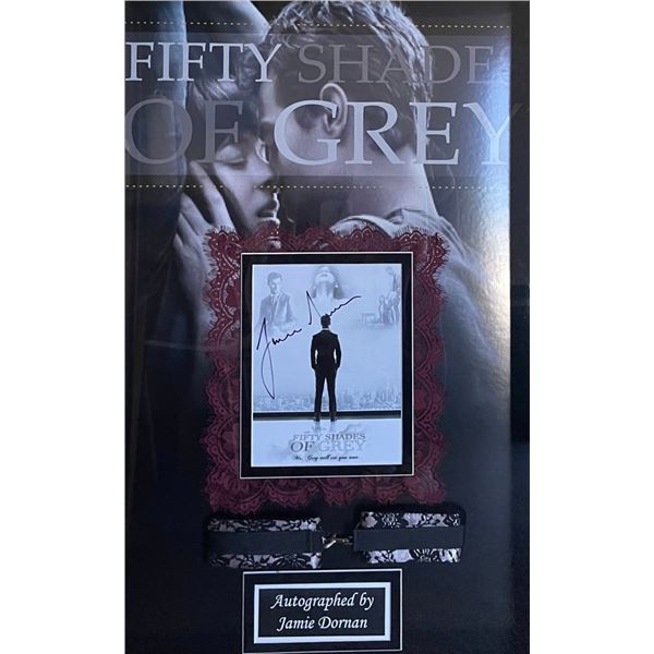 Signed 50 Shades of Grey Handcuff Collage in Shadowbox